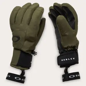 Oakley Leather Palm Insulated Gloves - Green