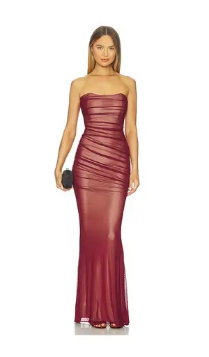 Retrofete Quintessa Mesh Dress - Port