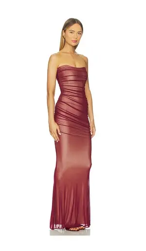 Retrofete Quintessa Mesh Dress - Port