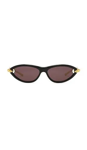 Bottega Veneta Knot Sunglasses - Black  Gold  & Grey