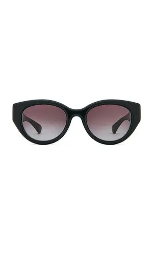 Gucci Round Frame Sunglasses Black & Grey