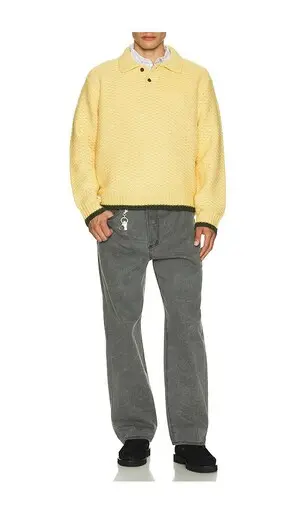 Obey Sweater Polo In Yellow