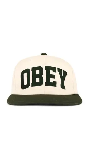 Obey Collegiate 6 Panel Strapback - Cedar Multi