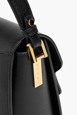 Marni Trunkaroo Leather Shoulder Bag - Black