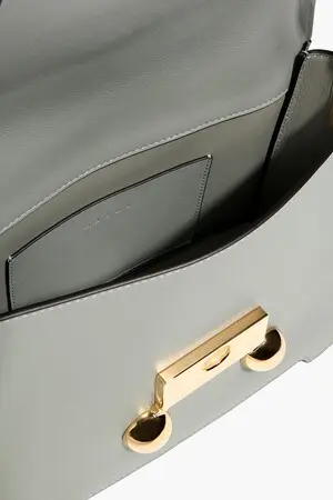 Marni Trunkaroo Leather Shoulder Bag - Stone
