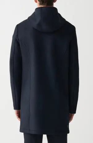 COLMAR Spacer Knit Hooded Coat - Navy Blue