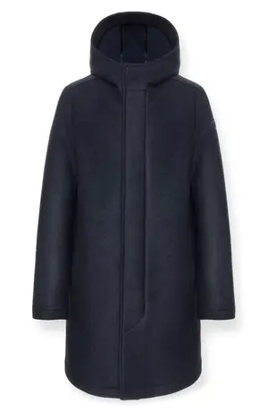 COLMAR Spacer Knit Hooded Coat - Navy Blue