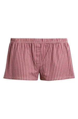 BELLA VENICE Striped Elastic-waist Shorts