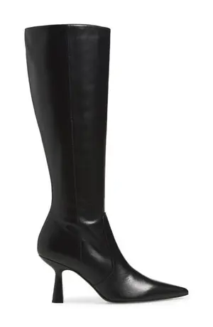 STUART WEITZMAN Pointy Toe Knee High Boots - Black/black
