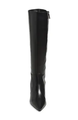 STUART WEITZMAN Pointy Toe Knee High Boots - Black/black
