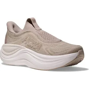 HOKA® Skyward Laceless Recovery Sneakers - Putty/white