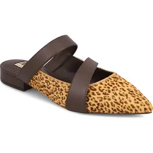Mia Abie Pointed Toe Mule - Cheetah/dark Brown