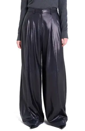 TWP Avery Wide Leg Leather Pants