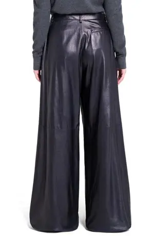 TWP Avery Wide Leg Leather Pants