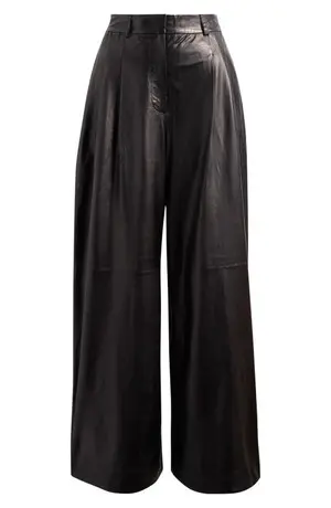 TWP Avery Wide Leg Leather Pants