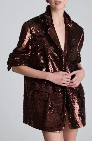 KENNETH COLE Sequin Wrap Jacket