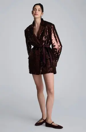 KENNETH COLE Sequin Wrap Jacket