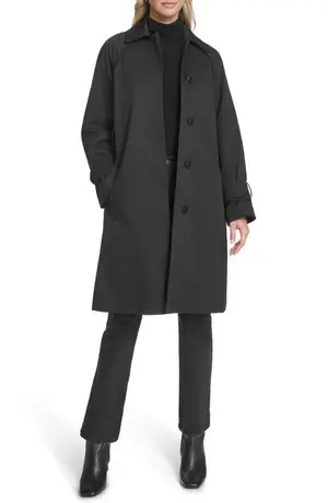 Cole Haan Water-resistant Twill Coat - Black