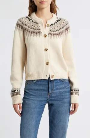 Women's Fair Isle Crop Cardigan