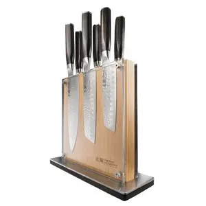 CUISINE::PRO® Damashiro Emperor® Shi 7-piece Knife Block - Silver