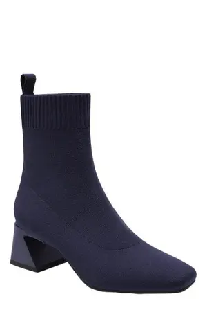 Vivaia Square-toe Heeled Boots - Navy