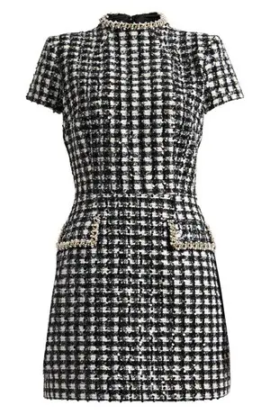 NADINE MERABI Tweed Mini Dress