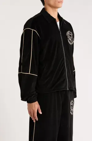 HONOR THE GIFT Piped Velour Track Jacket