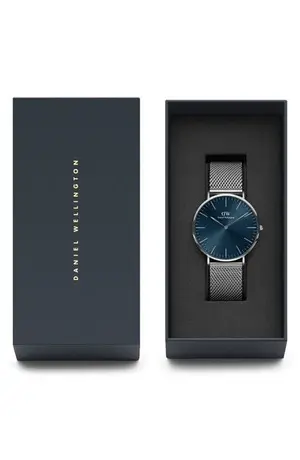DANIEL WELLINGTON Classic Mesh Strap Watch - Silver