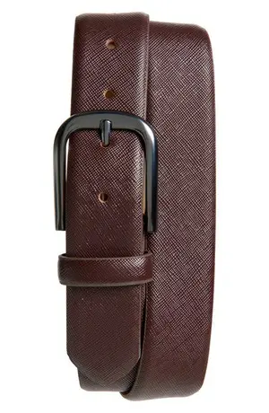 Nordstrom Waylen Saffiano Leather Belt - Brown