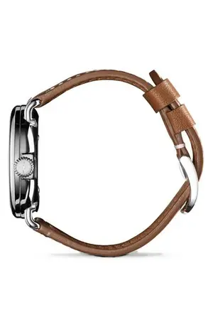 Shinola Runwell Leather Strap Watch - White