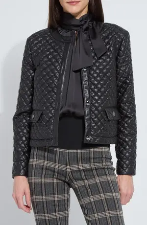 Lyssé Aurelle Quilted Faux Leather Jacket
