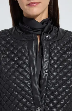 Lyssé Aurelle Quilted Faux Leather Jacket