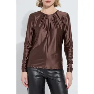 Lyssé Fatima Pleated Neck Top