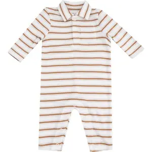 ANGEL DEAR Striped Polo Romper