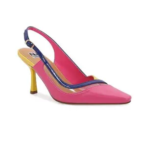 NINETY UNION Pointed Toe Slingback Heel - Fuchsia Multi
