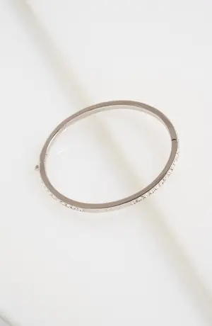 Ted Baker London Crystal Hinge Bracelet - Silver Tone/clear Crystal