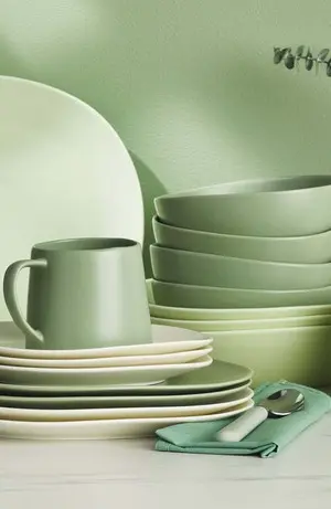 STONE + LAIN Delilah Porcelain 6-piece Bowl Set - Honeydew