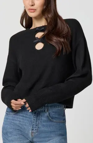 FLORENCE BY MILLS Baby Bow Pullover - Black