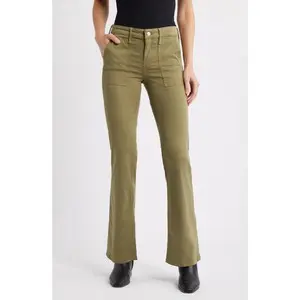 MAVI Vicky Patch Pocket Mid-rise Bootcut Sateen Pants
