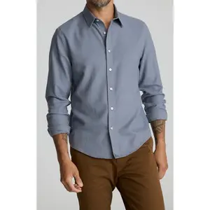 UNTUCKIT Veneto Regular Fit Textured Wrinkle Free Cotton Button-down Shirt - Mid Grey