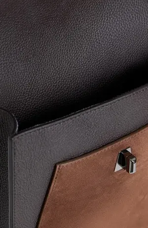 Akris Anouk Leather & Suede Messenger Bag - Mocca