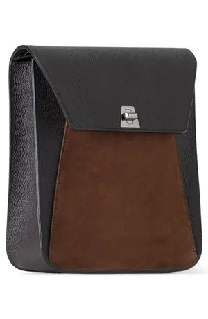 Akris Anouk Leather & Suede Messenger Bag - Mocca