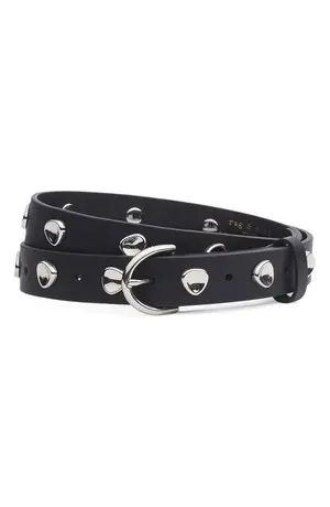 Rag & Bone Brynn Leather Belt - Black