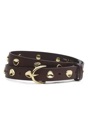 Rag & Bone Brynn Leather Belt - Dark Espresso