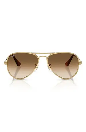 Ray-ban Aviator 58mm Gradient Sunglasses - Arista/clear Gradient Brown