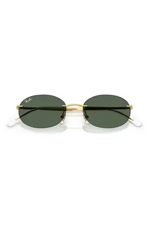 Ray-ban 54mm Rimless Oval Sunglasses