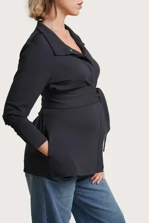 NOM MATERNITY Maternity & Nursing Tie Jacket