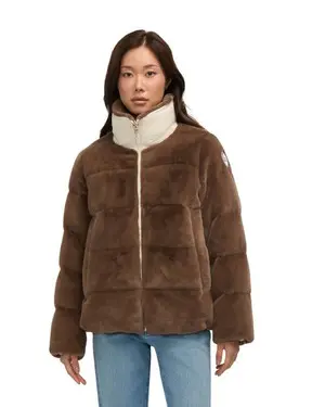 Pajar Vanita Boxy Reversible Midweight Puffer Jacket - Taupe