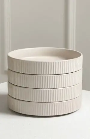 STONE + LAIN Haven Stoneware 4-piece Pasta Bowl Set