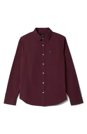 Brixton Charter Cotton Button-up Shirt - Port